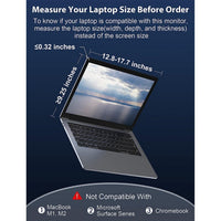 Trion 15" Trifold Portable Monitor 1080P IPS FHD Laptop Screen Extende