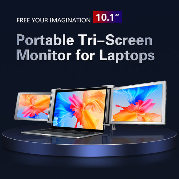 Dual Portable Monitor Trifold 1080P IPS FHD Screen
