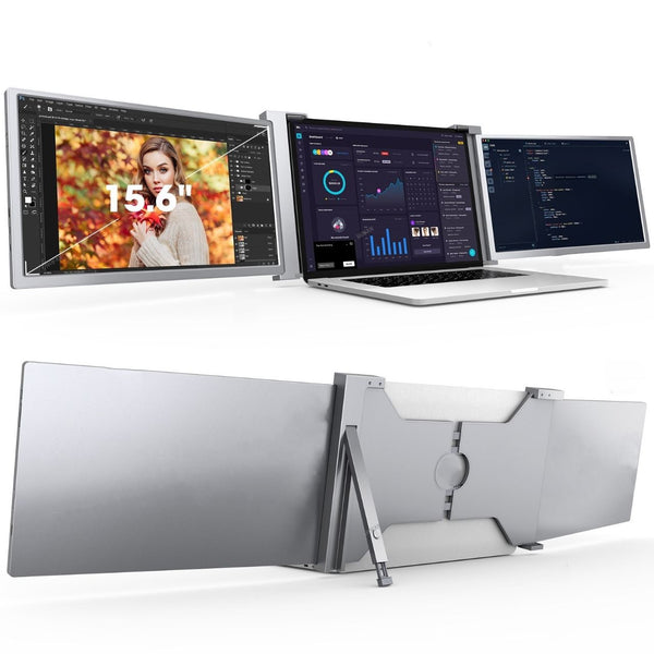Dual Portable Monitor Trifold 1080P IPS FHD Monitor